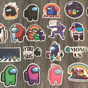 50 Pack of Among Us Themed Stickers - Etsy