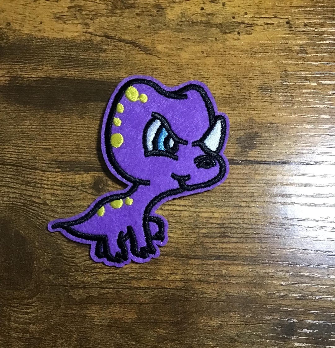 Purple Dinosaur Iron on Patch, DIY Craft Applique - Etsy