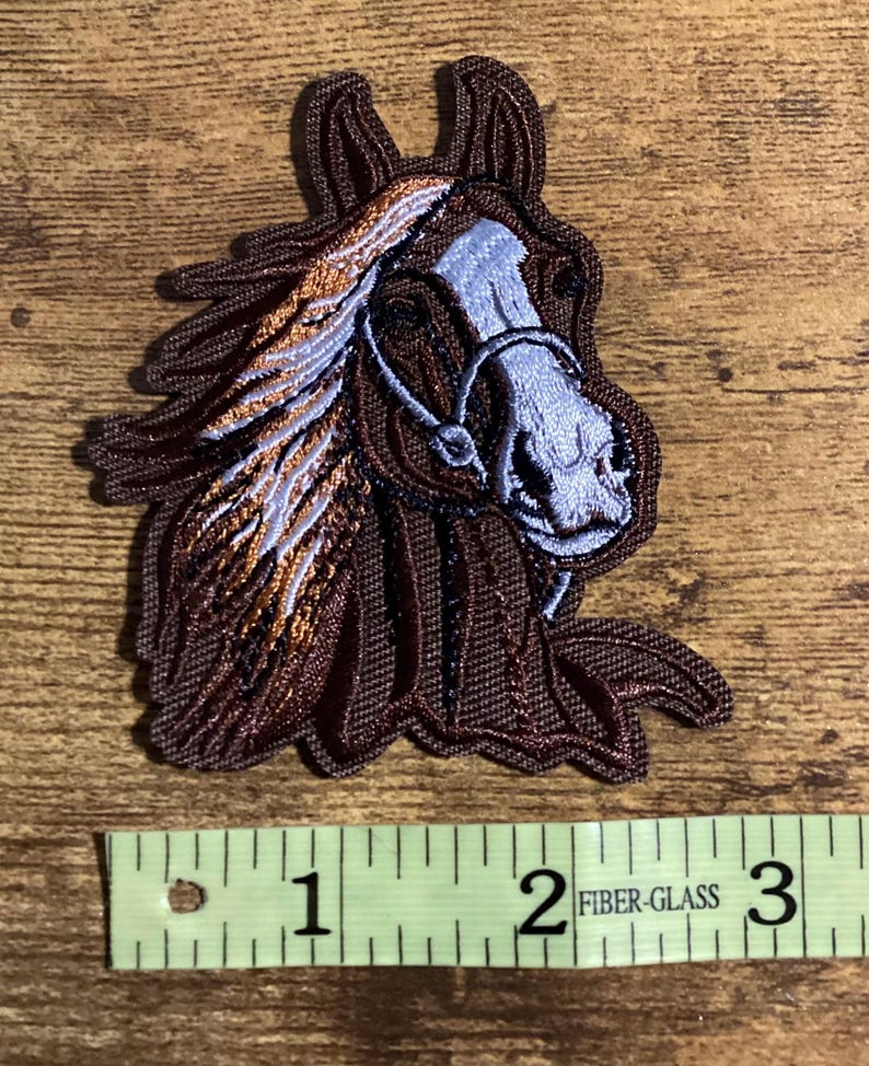 Horse Head Patch, Iron On, DIY Patch, Craft Applique Clothing, Jacket ...