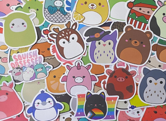 50 Pack of Plushie Stickers - Etsy