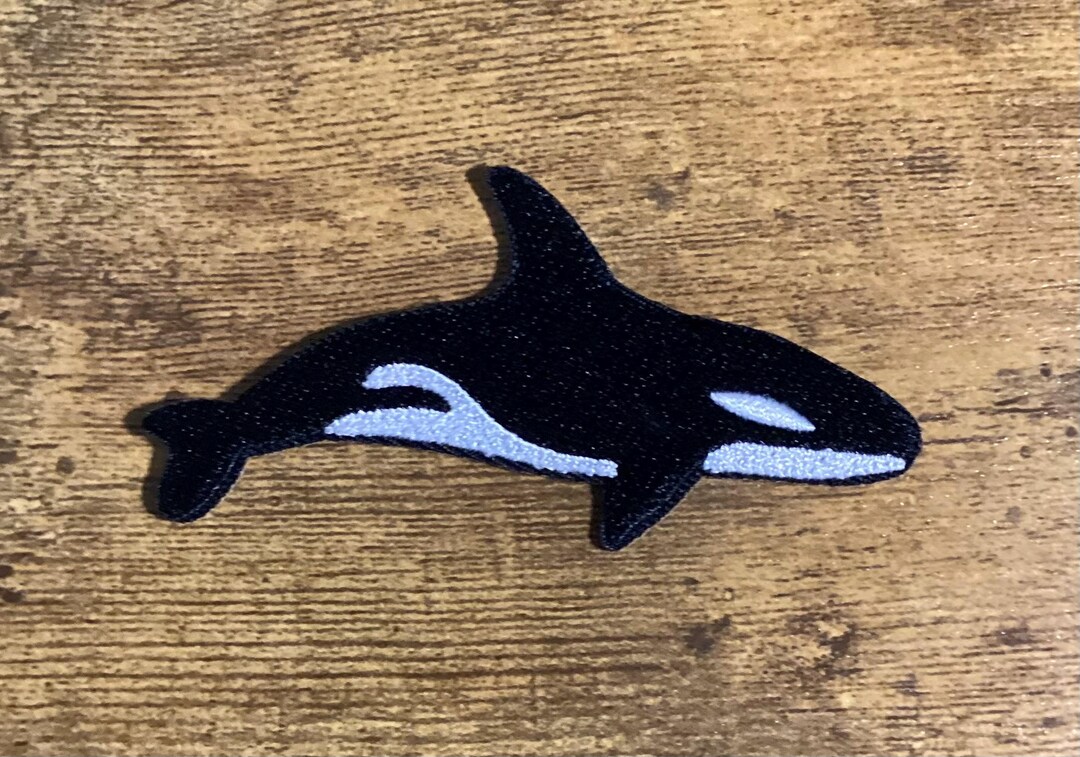 Orca, Killer Whale Embroidery Patch, Iron On, DIY Patch, Craft Applique ...