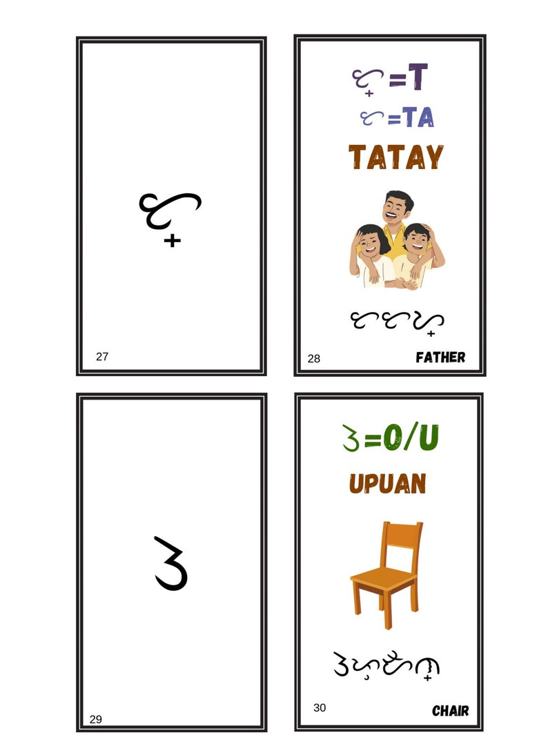 Baybayin Flashcards (digital Download) - Etsy