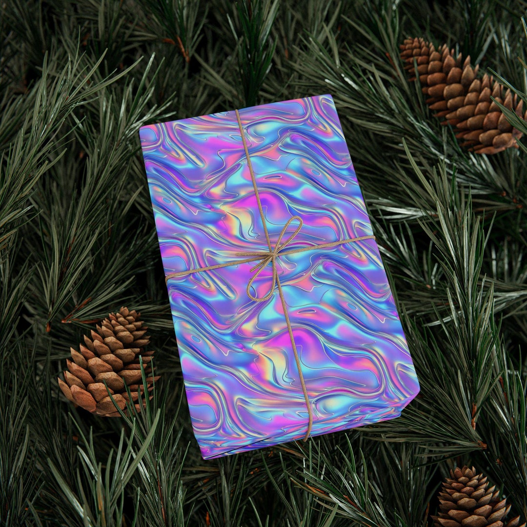 Y2K Holographic Dream Wrapping Paper | Iridescent Hologram Vibes for ...
