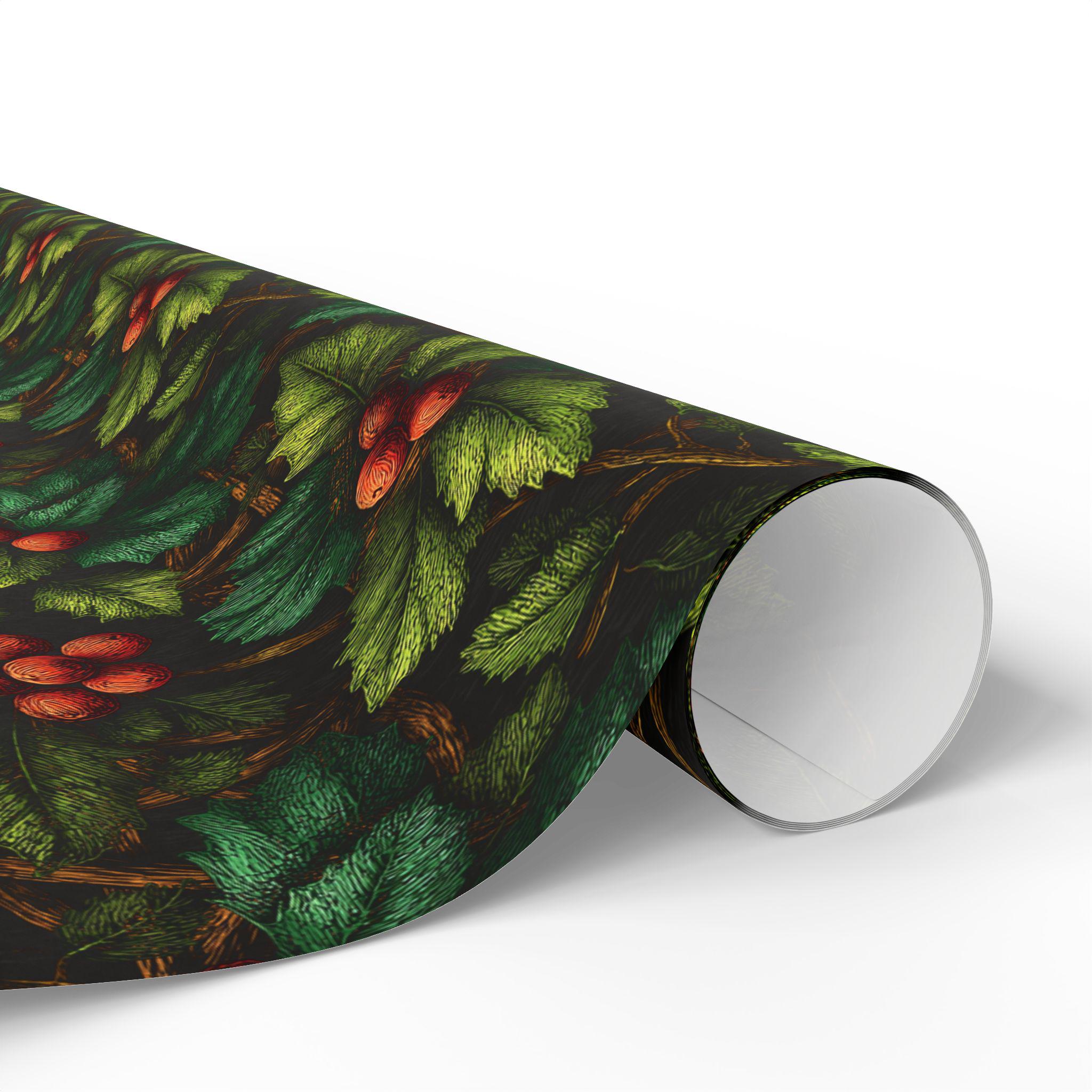 Hex the Halls Wrapping Paper Roll | Witchy Christmas Gift Wrap With ...