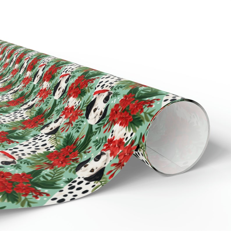 Spot on for the Holidays Dalmatian Wrapping Paper Roll Festive Dog ...
