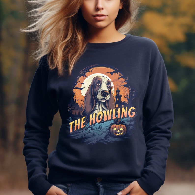 The Howling Basset Hound Halloween Collection T-shirts Sweatshirts ...