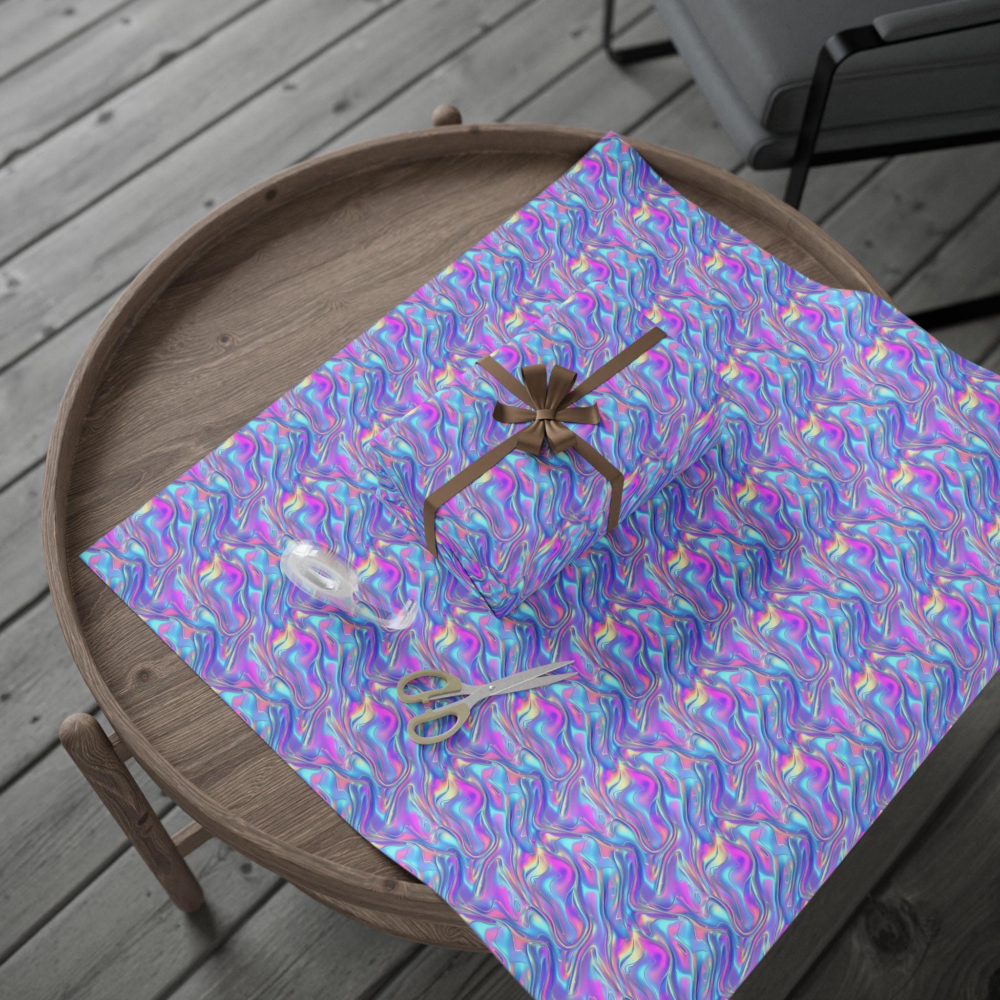 Y2K Holographic Dream Wrapping Paper | Iridescent Hologram Vibes for ...