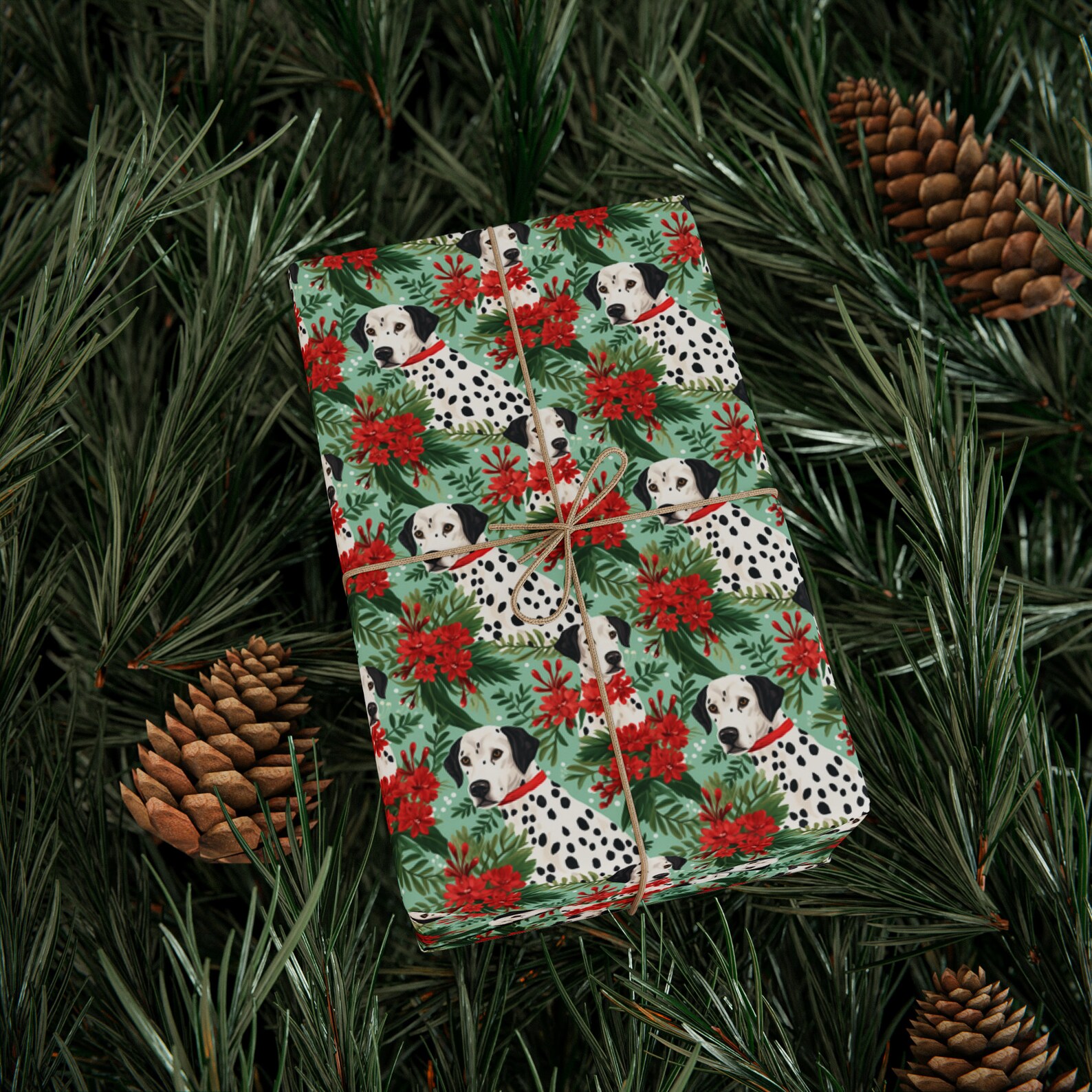 Spotty and Jolly Dalmatian Christmas Wrapping Paper - Etsy