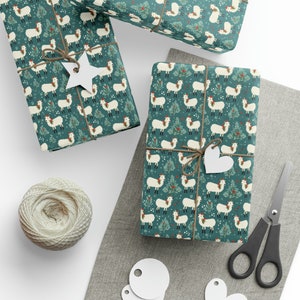 Charming Sheep Christmas Gift Wrapping Paper – Festive & Cute Design ...