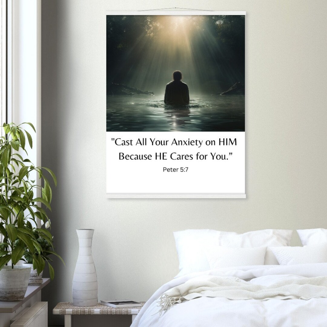 Christian Art Bible Verses Classic Semi-glossy Paper Poster With Hanger ...