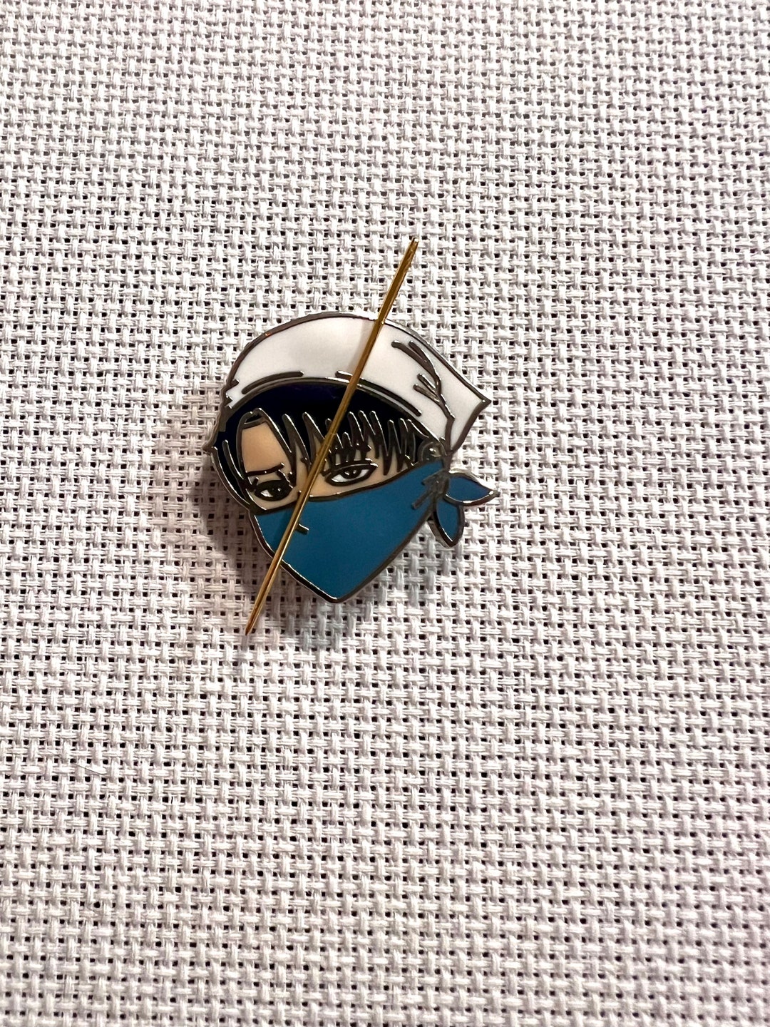 Cleaning Levi Ackerman Attack on Titan Needle Minder Cross Stitch ...