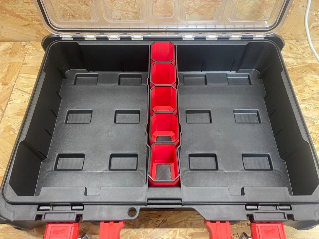 Milwaukee Deep PACKOUT Organiser MIDDLE 5 BINS Compatible Compact Bins ...