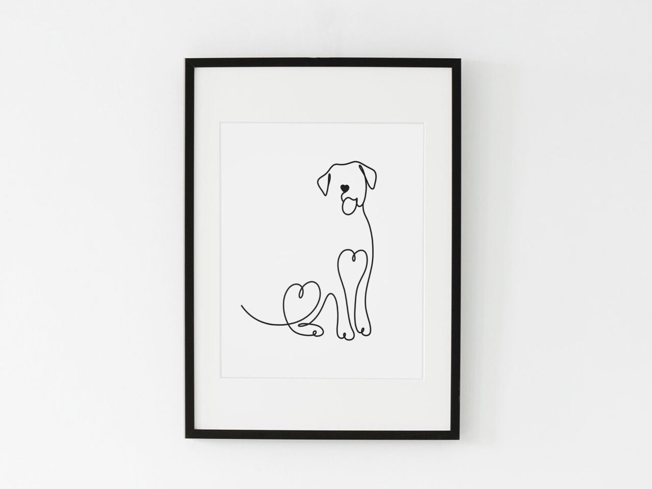 Labrador Line Drawing Cute Puppy Dog Digital Download Print - Etsy
