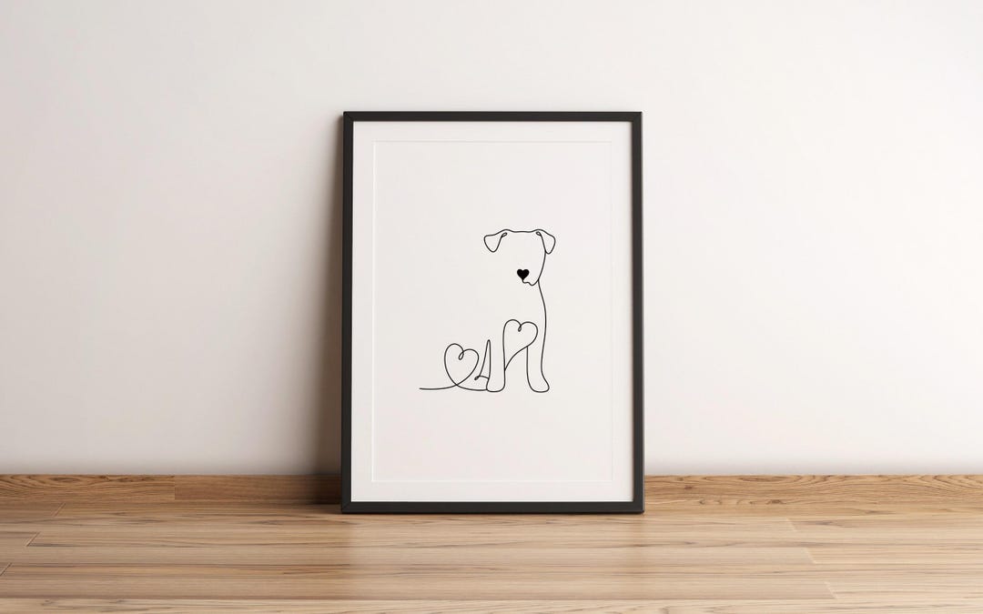 Jack Russell Line Drawing Cute Puppy Dog Digital Download Print ...