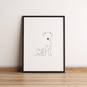 Jack Russell Line Drawing Cute Puppy Dog Digital Download Print ...