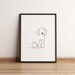 Cockapoo Line Drawing Cute Puppy Dog Digital Download Print Minimalist ...