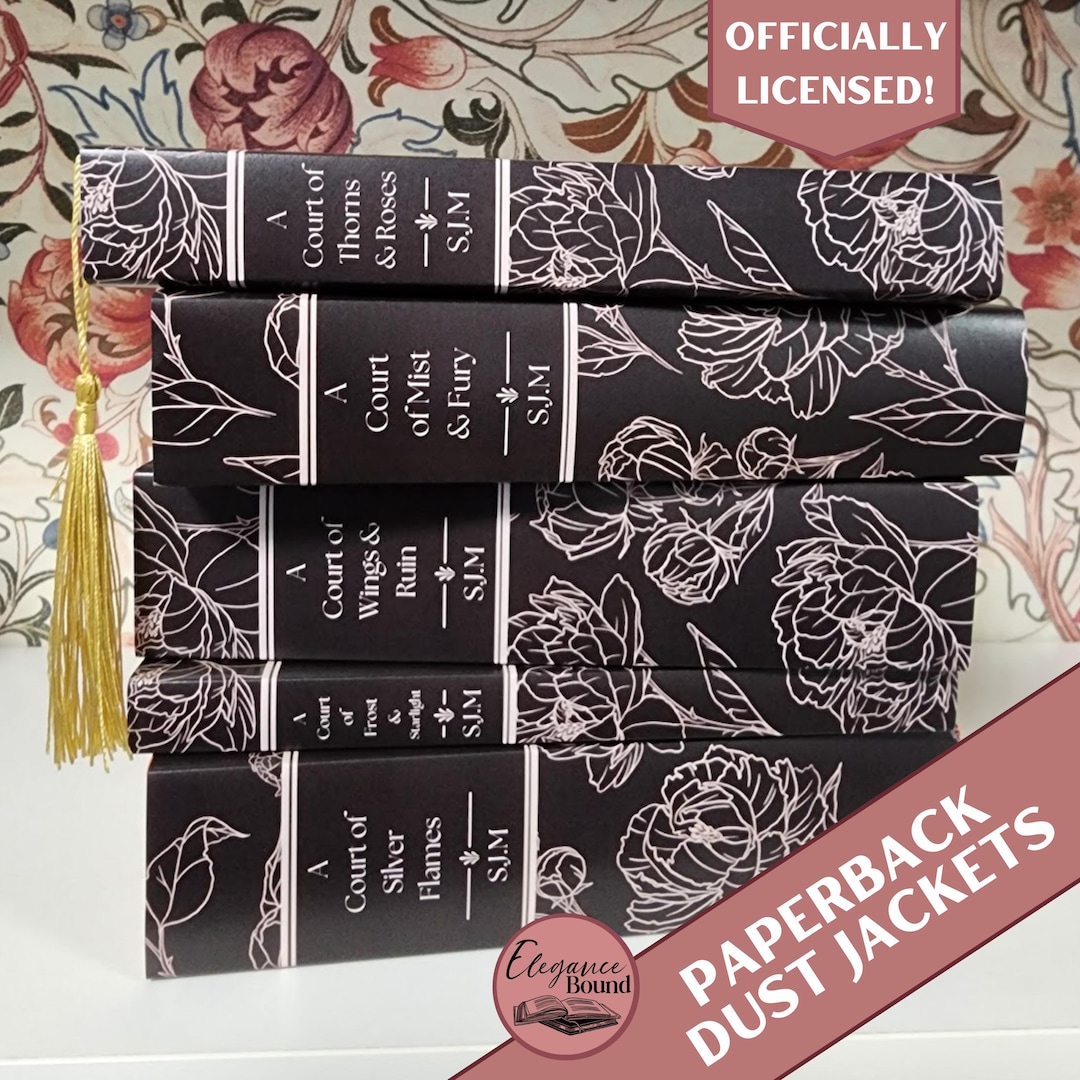 ACOTAR Paperback Minimalist Dust Jackets Set, Black, Digital Download ...