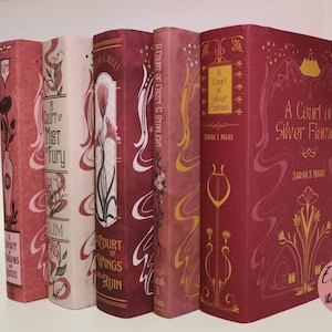 Hardcover ACOTAR Pink Vintage Dust Jackets Set, Digital Download ...