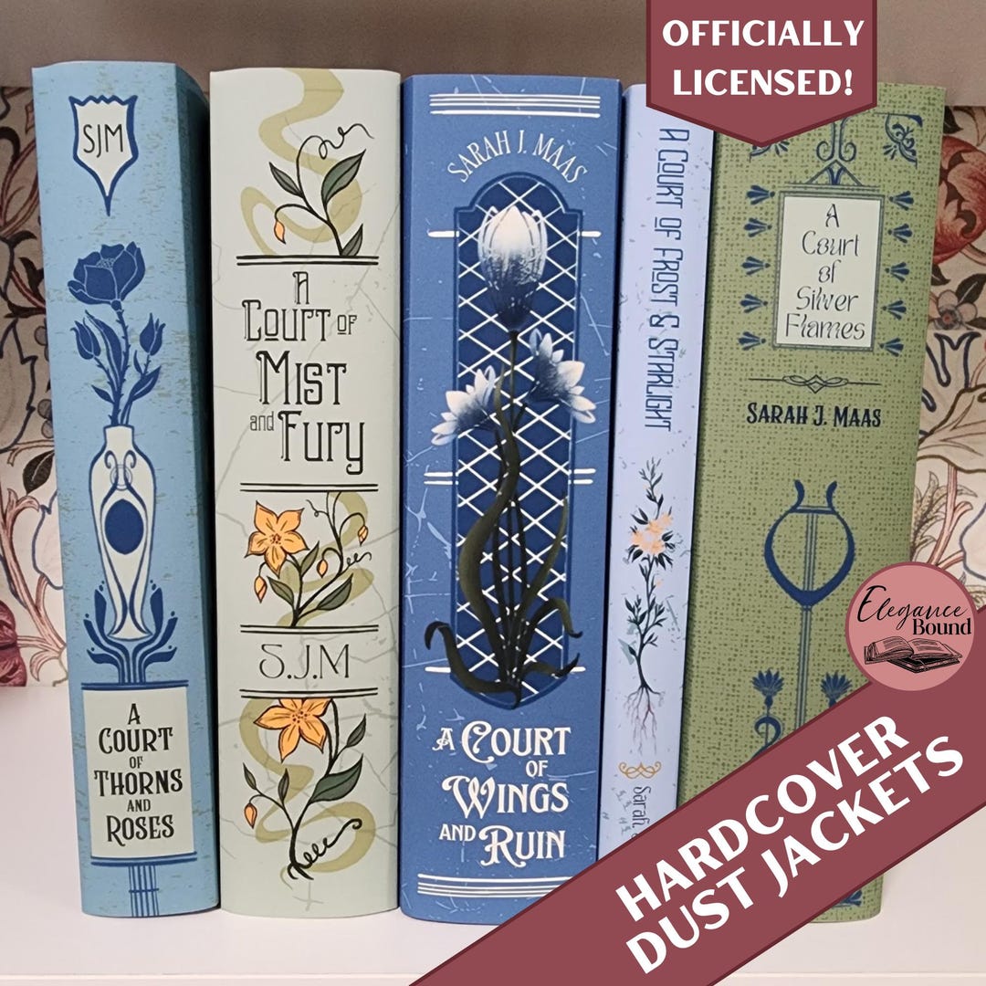 ACOTAR Hardcover Vintage Dust Jackets Set, Blue, Digital Download ...