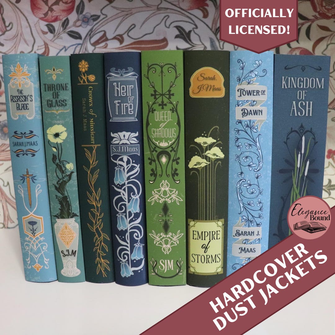 Throne of Glass Hardcover Vintage Dust Jackets Set, Digital Download ...