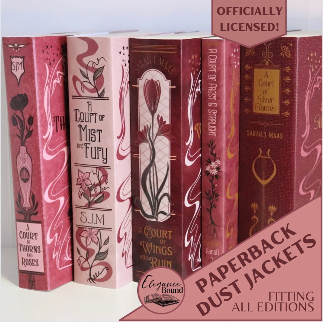 Paperback ACOTAR Pink Vintage Dust Jackets Set, Monochromatic, Digital ...