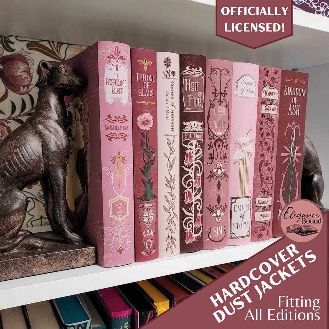 Hardcover Throne of Glass Vintage Dust Jackets Set, Digital Download ...