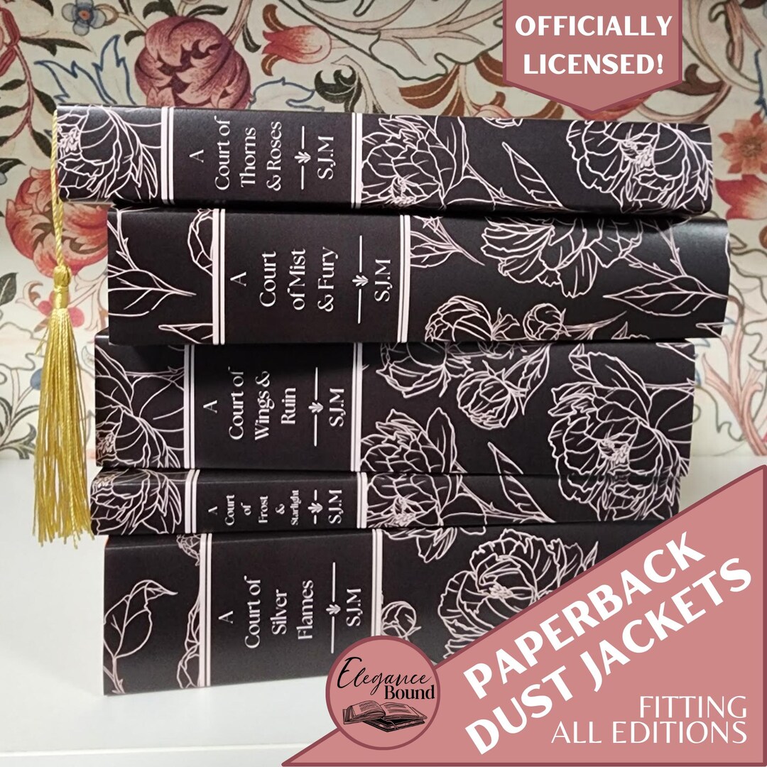 Paperback ACOTAR Minimalist Dust Jackets Set, Black, Digital Download ...