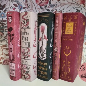 Hardcover ACOTAR Vintage Dust Jackets Set, Mixmatched, Digital Download ...