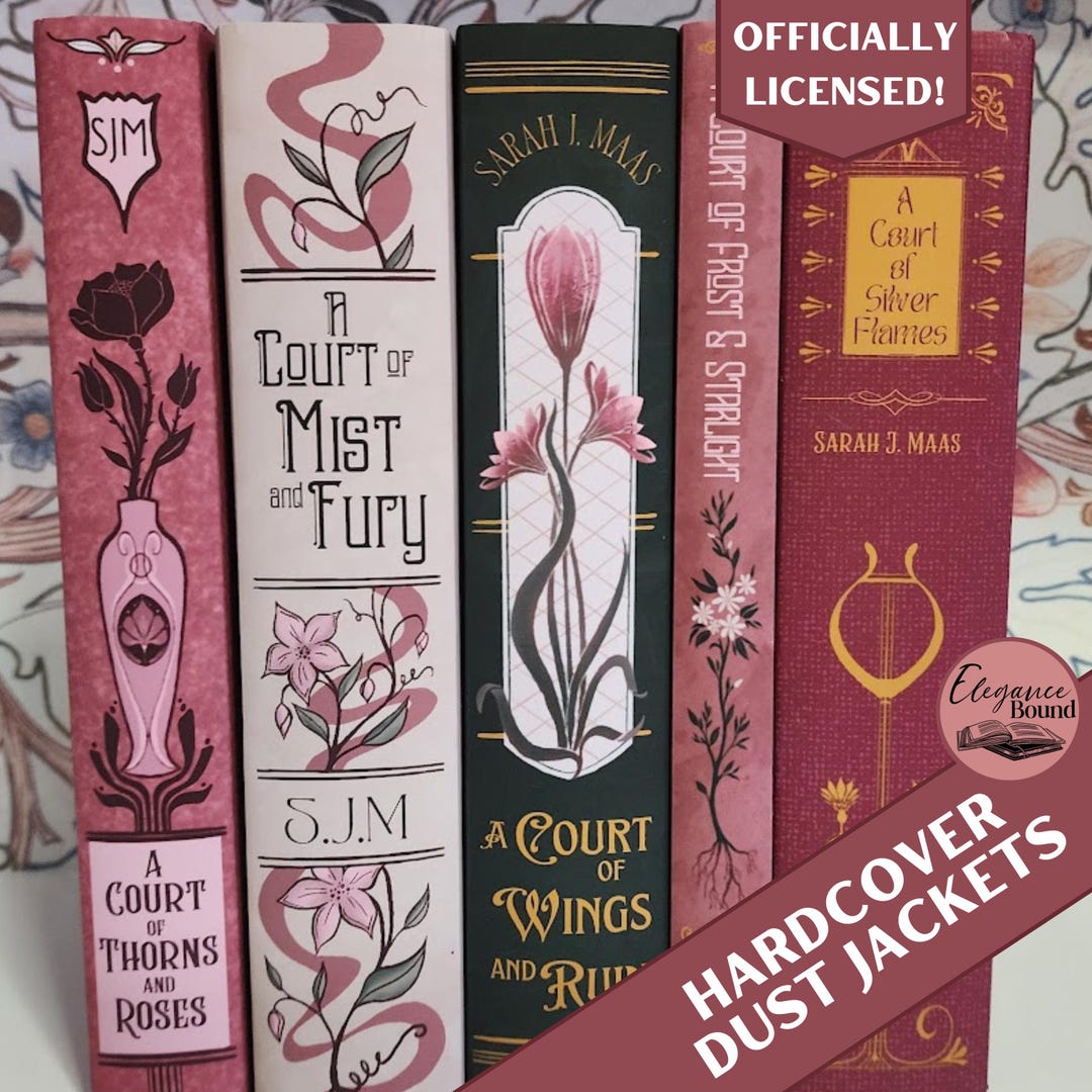 ACOTAR Hardcover Vintage Dust Jackets Set, Mixmatched, Digital Download ...