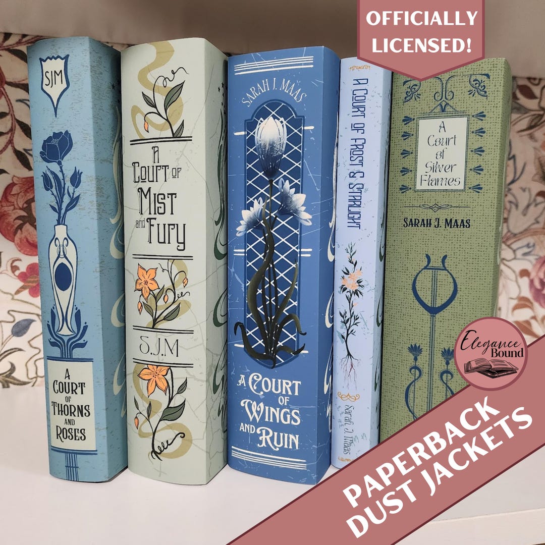 ACOTAR Hardcover Vintage Dust Jackets Set, Blue, Digital Download ...