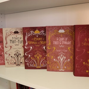 Paperback ACOTAR Pink Vintage Dust Jackets Set, Monochromatic, Digital ...