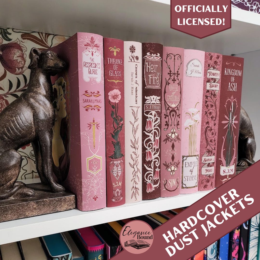 Throne of Glass Hardcover Vintage Dust Jackets Set, Digital Download ...