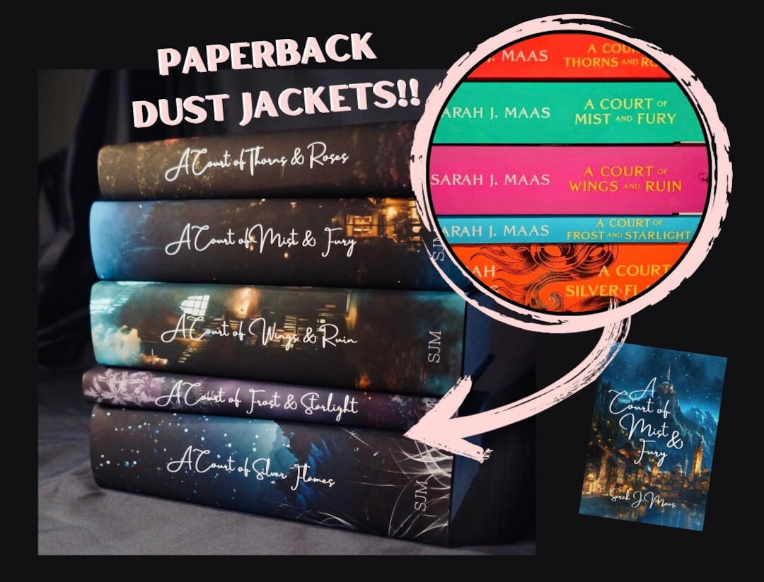 Paperback ACOTAR Dust Jackets Set, Digital Download, Printable, ACOTAR ...