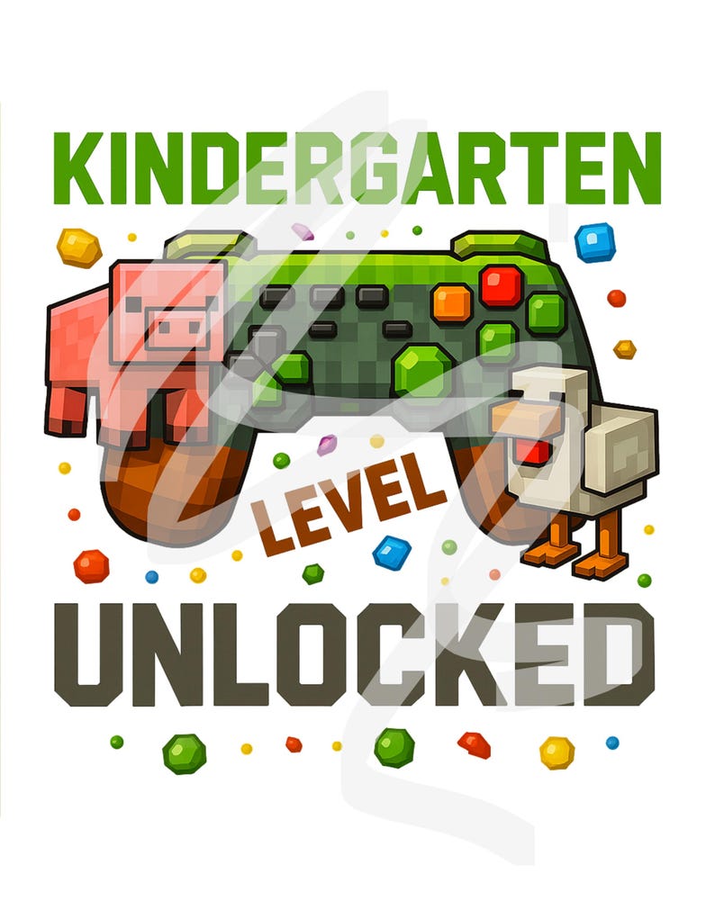 Kindergarten Level UNLOCK (minecraft) PNG - Etsy