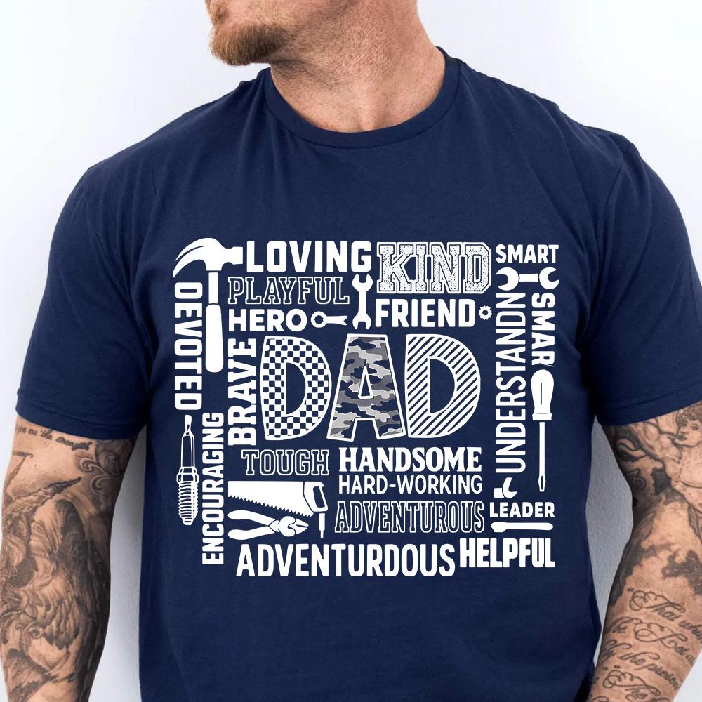 Dad Word Collage PNG Black and White Father’s Day Digital Download ...