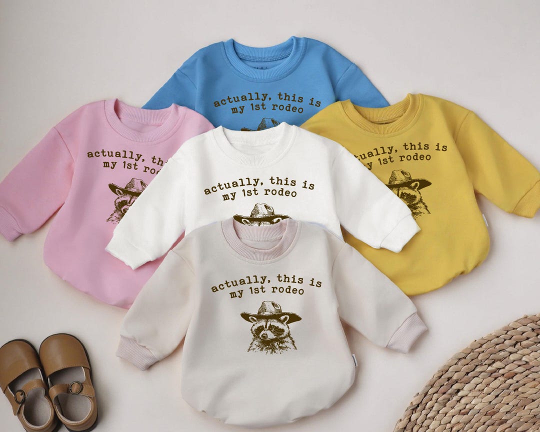 Raccoon My First Rodeo Birthday Bubble Romper, Boy 1st Birthday Outfit ...