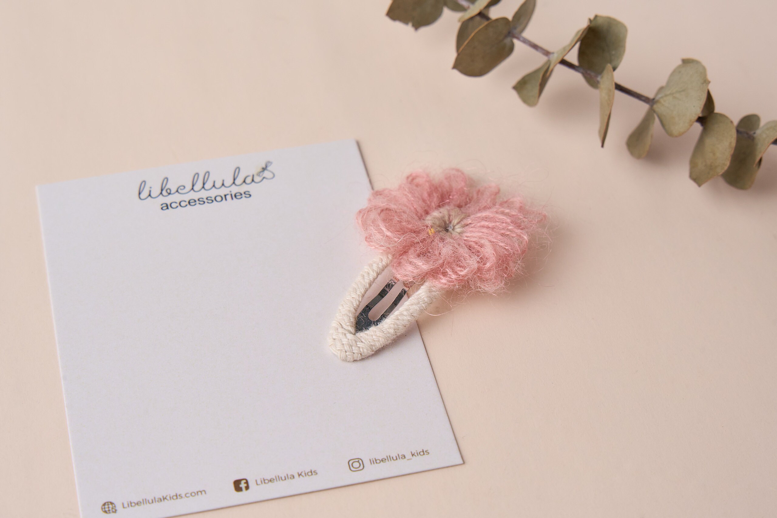 Libellula Flower-shaped Roof Hair Clip Made From Wool - Etsy