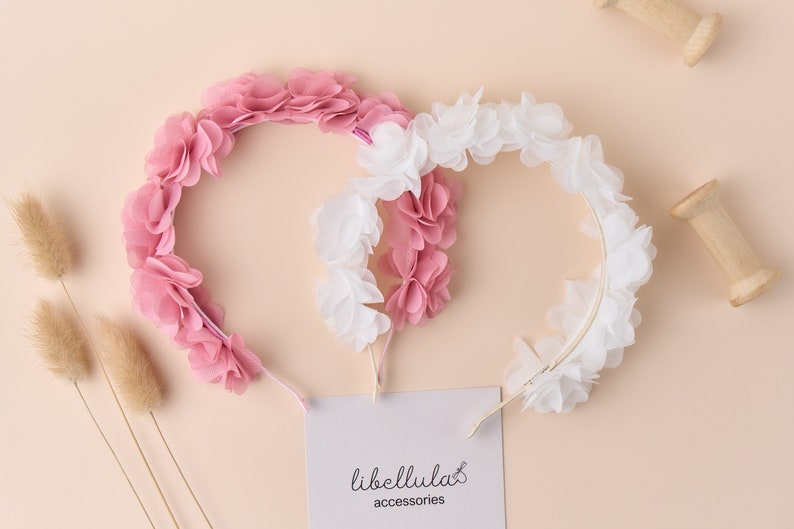 Libellula Handmade Rose Flower Crown Headband - Etsy