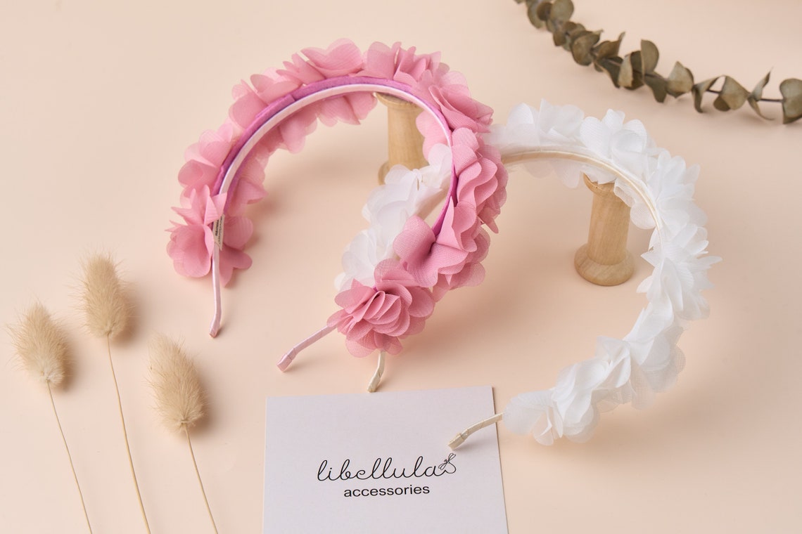 Libellula Handmade Rose Flower Crown Headband - Etsy