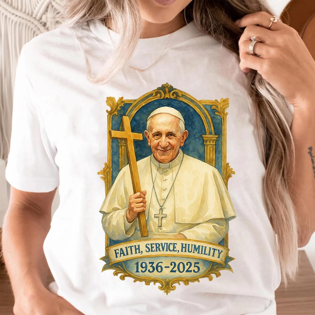 Faith Service Humility Pope Francis Digital Art 1936 2025 Catholic ...