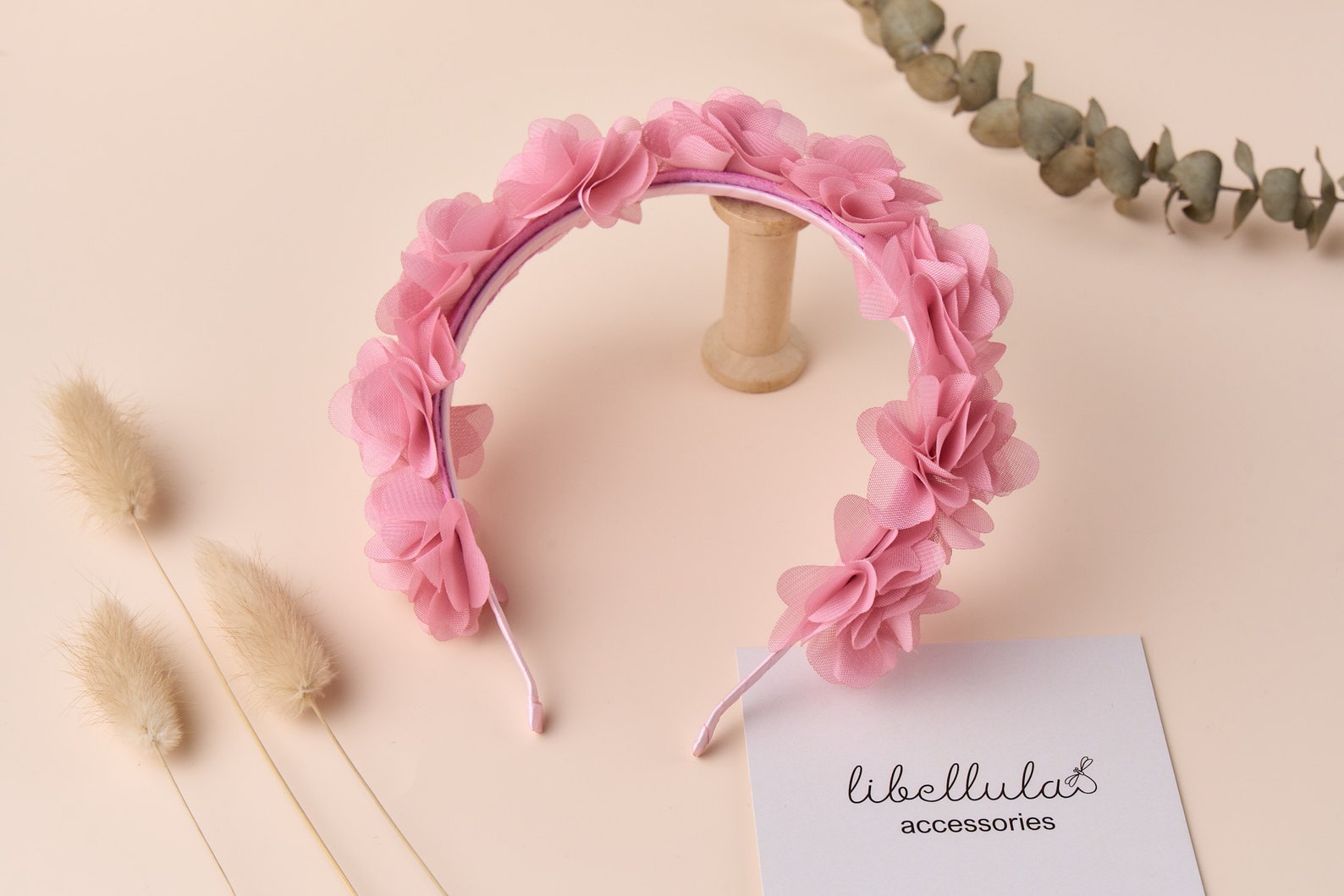Libellula Handmade Rose Flower Crown Headband - Etsy