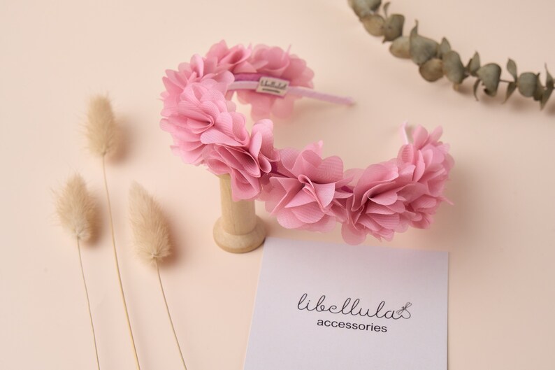 Libellula Handmade Rose Flower Crown Headband - Etsy