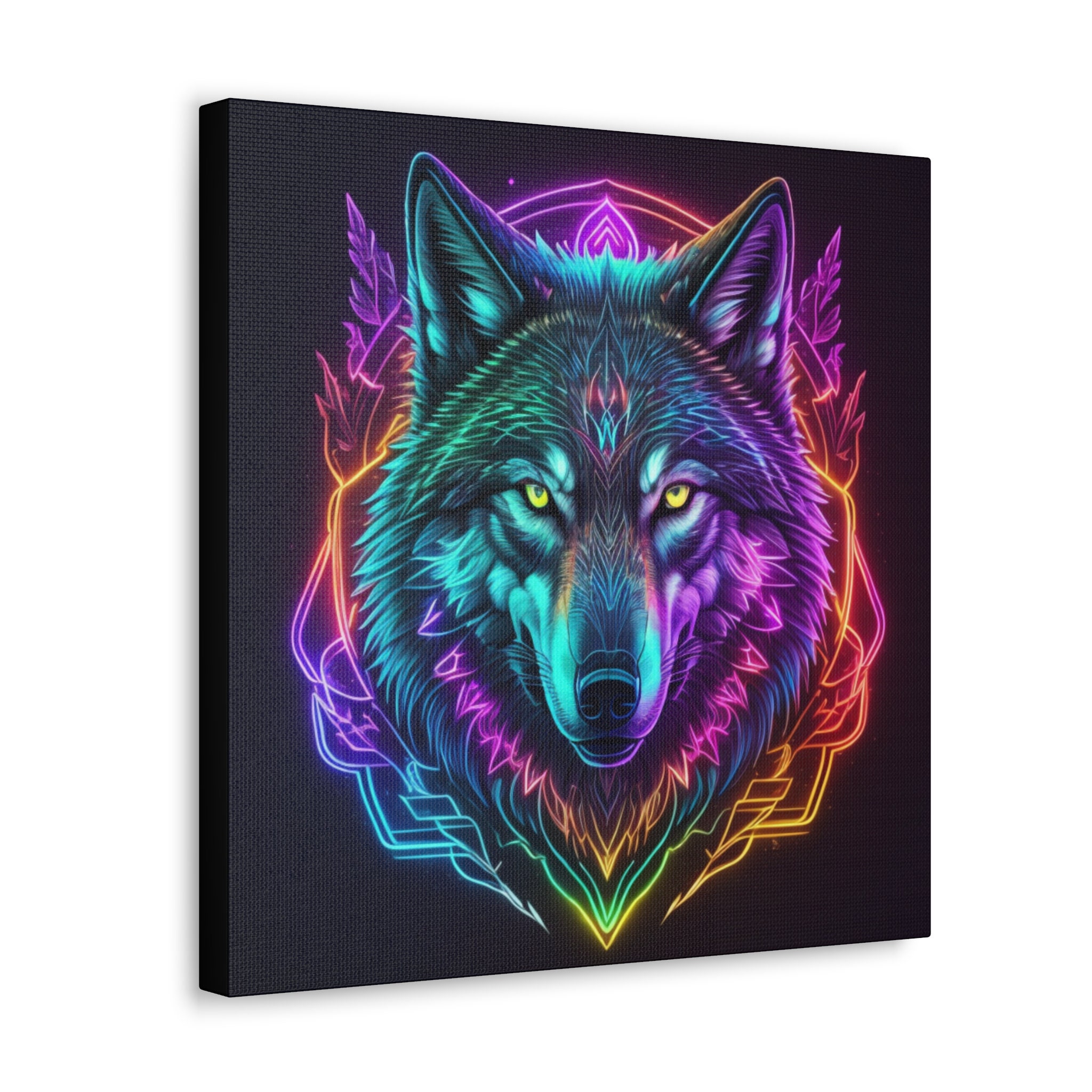 Neon Wolf Art, Bright Wolf Art, Vibrant Wolf Art, Psychedelic Wolf ...