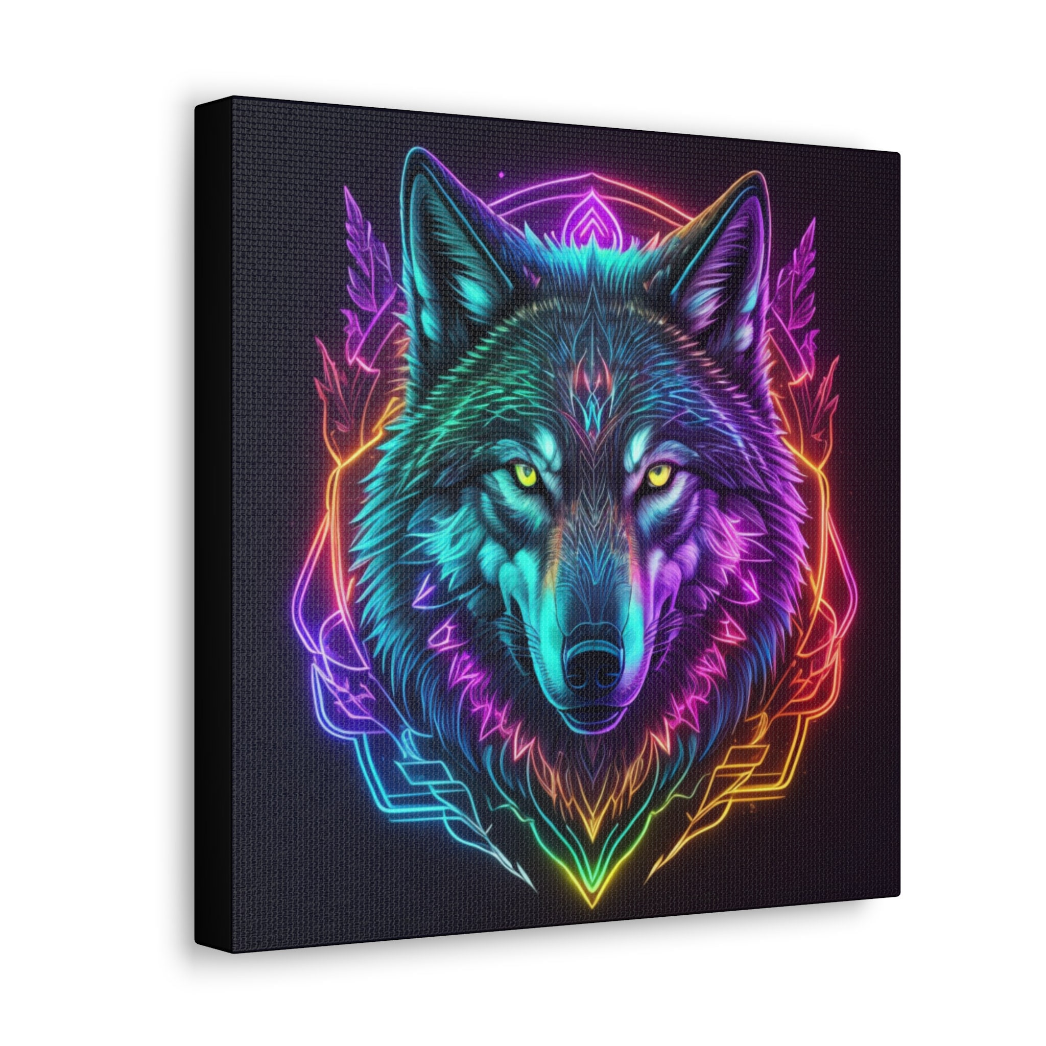Neon Wolf Art, Bright Wolf Art, Vibrant Wolf Art, Psychedelic Wolf ...