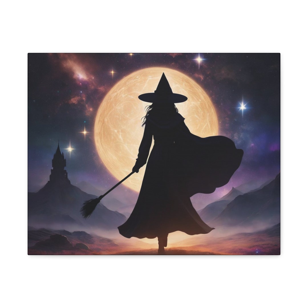 Witchy Home Decor Full Moon Art Enchanting Witchy Wall - Etsy