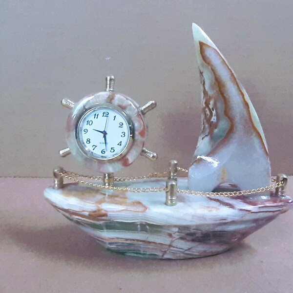 Ship Marble Clock - Etsy