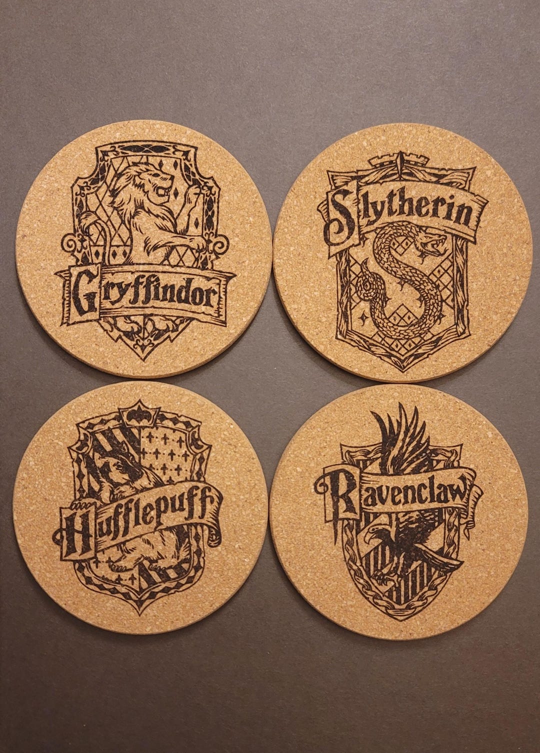Harry Potter House Banner Coaster Set - Etsy