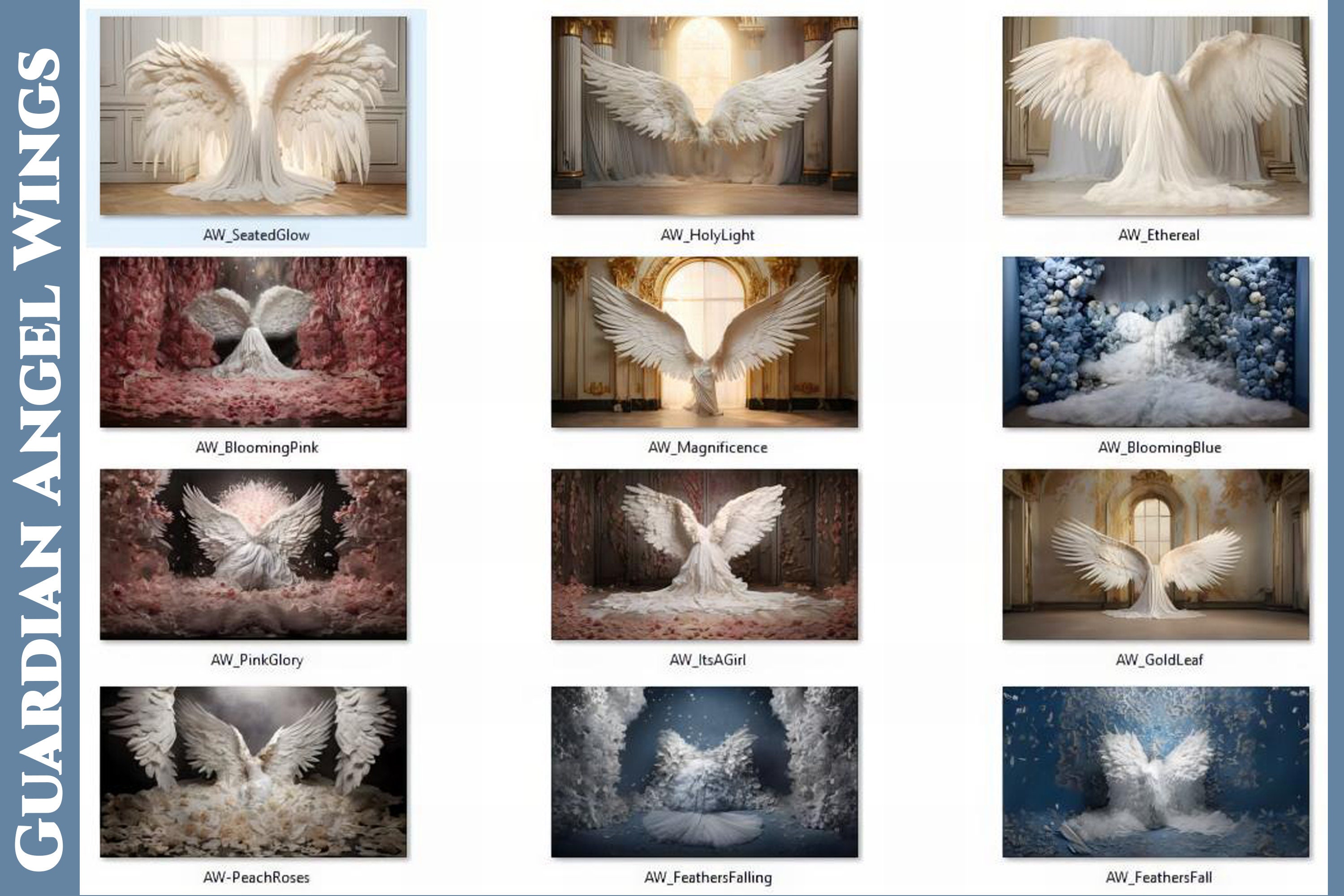 Guardian Angel Wings 29 X Digital Backdrops, Maternity Backdrop ...