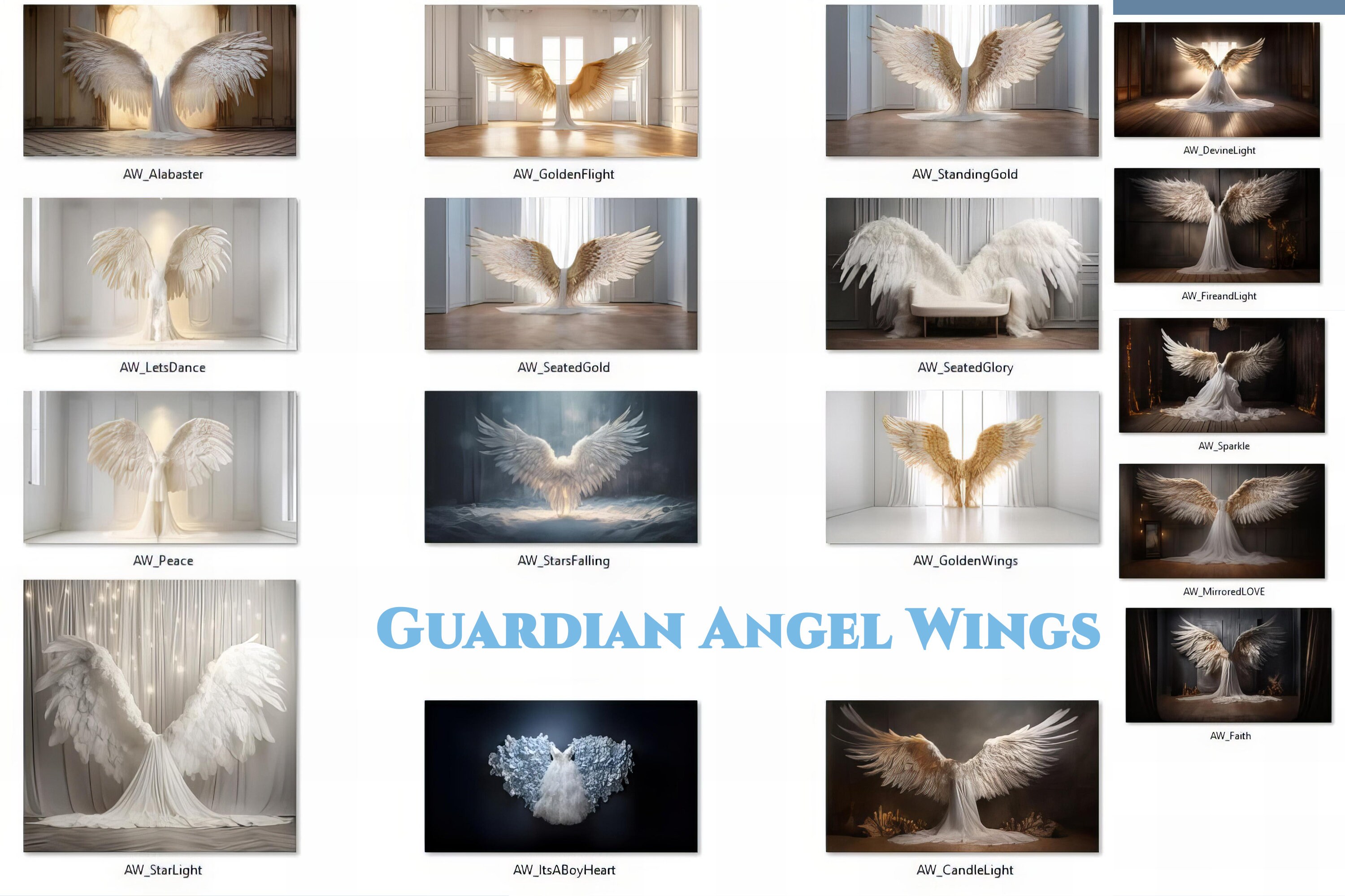 Guardian Angel Wings 29 X Digital Backdrops, Maternity Backdrop ...