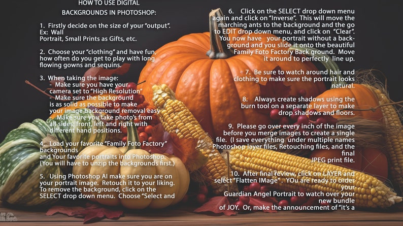 15 Thanksgiving Backgrounds & 6 Overlays, Digital Backdrops, Family ...